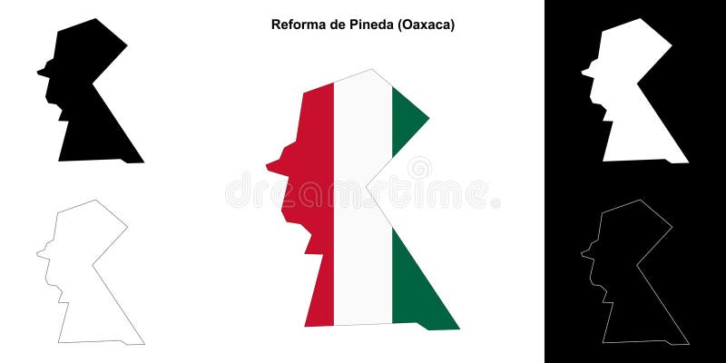 Reforma De Pineda Outline Map Stock Illustration - Illustration of ...