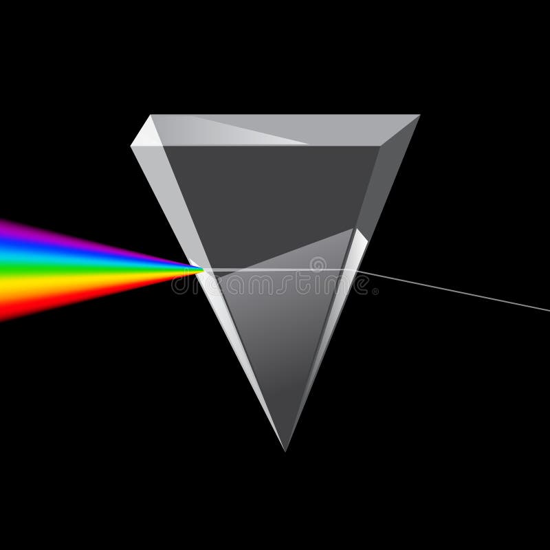 Prisma Del Canal De La Luz Del Arco Iris En Fondo Oscuro Ilustración del Vector - Ilustración de ...