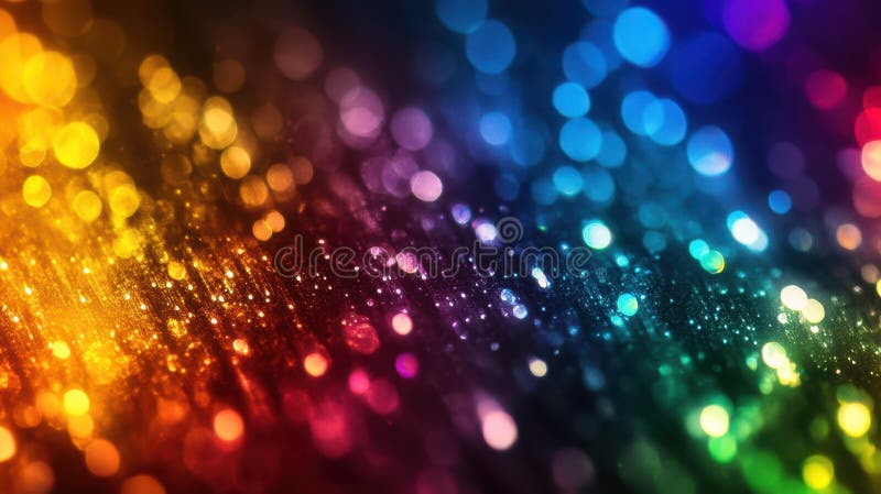 Refracting Light Spectrum of Vivid Colors Against a Dark Background ...