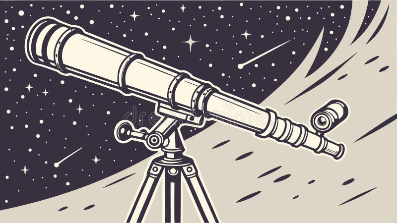 Refracting Telescope on Tripod, Astronomy Instrument, Stargazing Tool ...