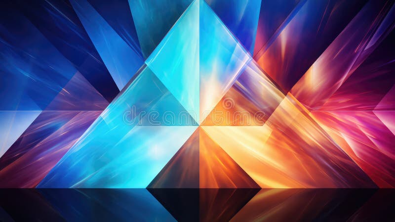 Refraction blue triangles stock illustration. Illustration of angles ...