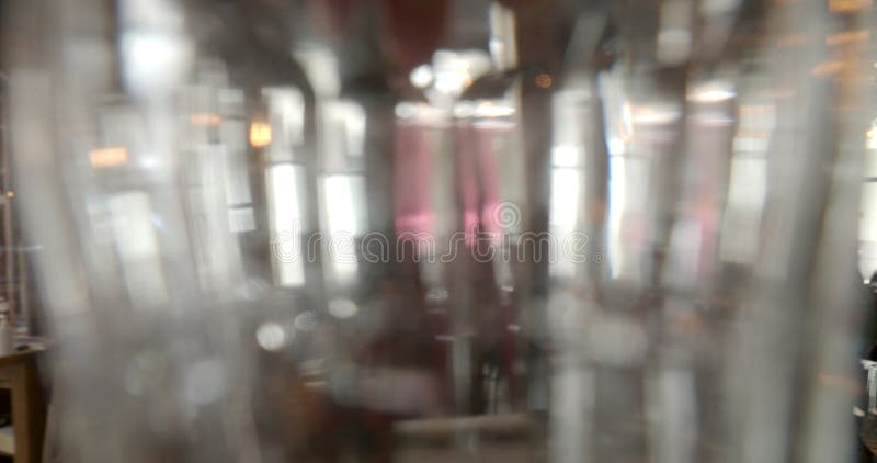 Refraction and Distortion when Looking through the Glass Stock Video ...