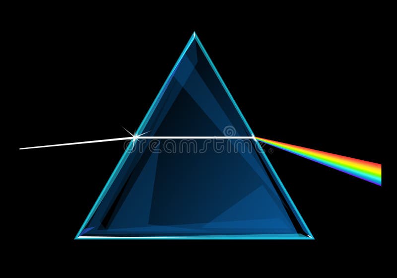 A Prism Dividing a Lightbeam into the Spectral Colors Created with ...