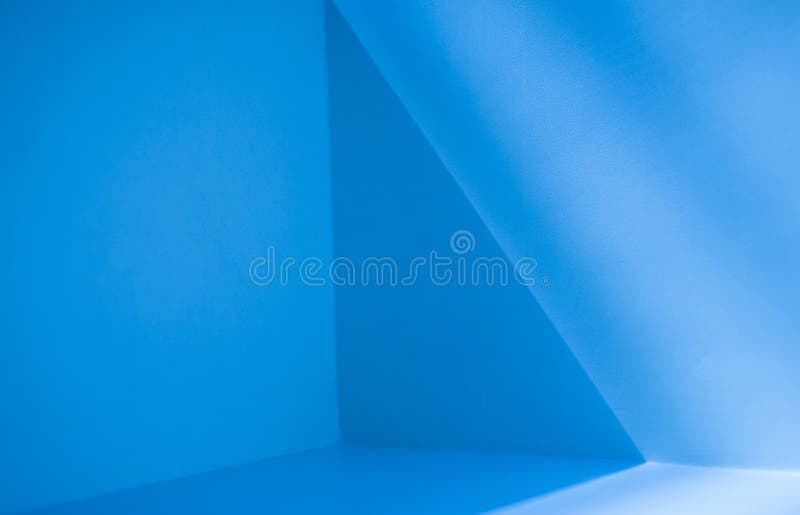 Refraction of Light and Shadow in the Room, Bright Blue Tone Stock ...