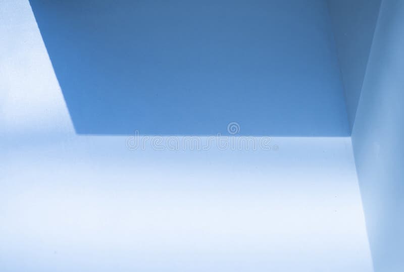 Refraction of Light and Shadow in the Room, Bright Blue Tone Stock ...