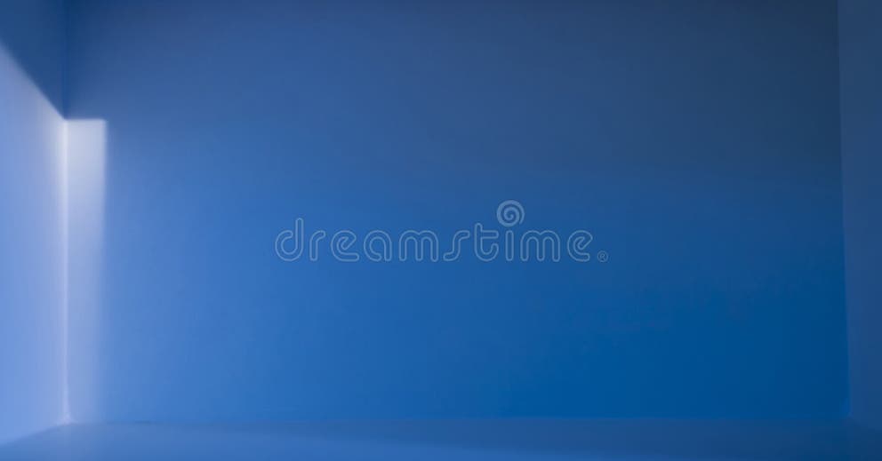 Refraction of Light and Shadow in the Room, Bright Blue Tone Stock ...