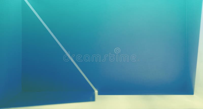 Refraction of Light and Shadow in the Room, Bright Blue Tone Stock ...