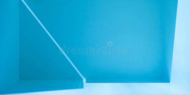 Refraction of Light and Shadow in the Room, Bright Blue Tone Stock ...