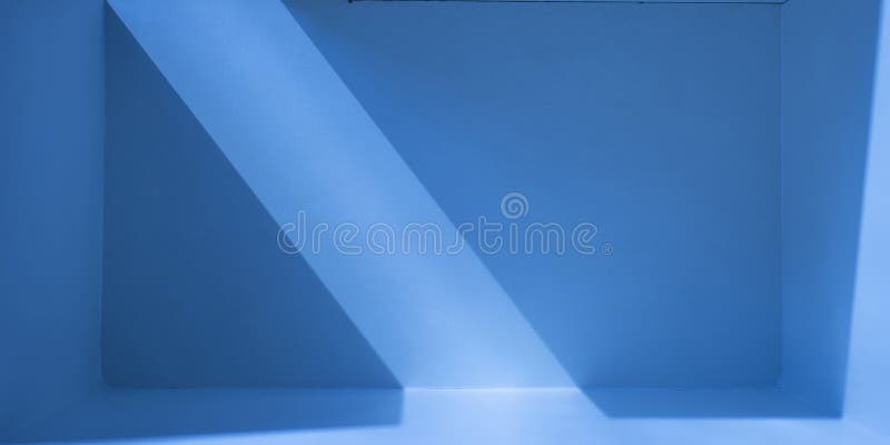 Refraction of Light and Shadow in the Room, Bright Blue Tone Stock ...