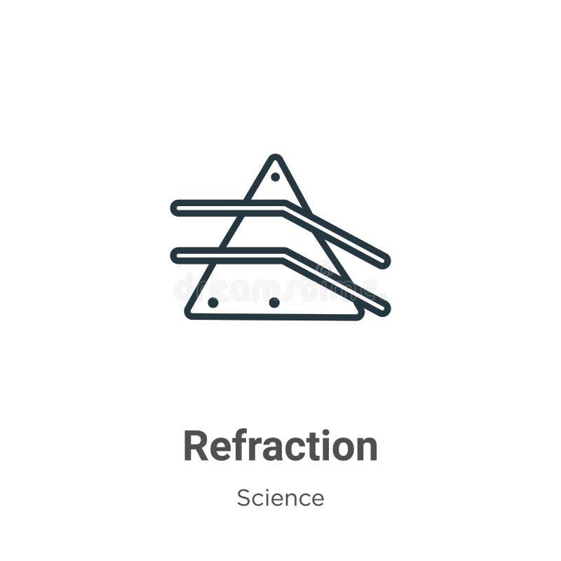 Refraction Vector Icon. Refraction Editable Stroke. Refraction Linear ...