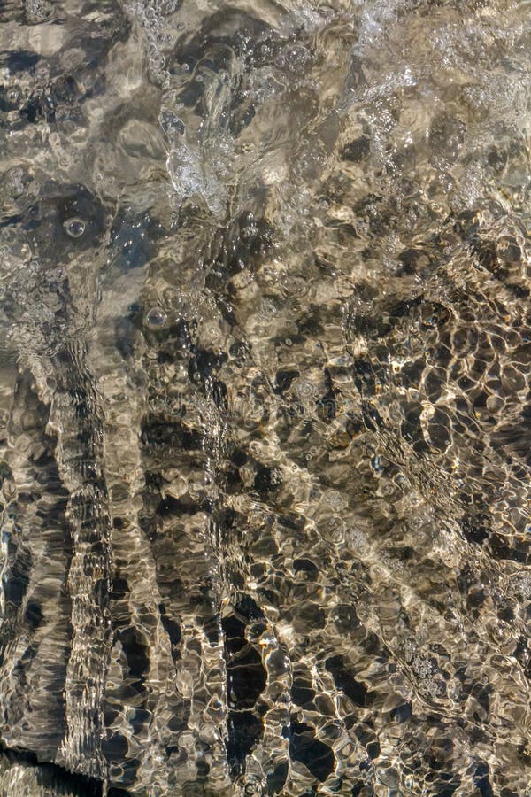 The Refraction of Sea Water, the Surge of the Sea. Stock Photo - Image ...