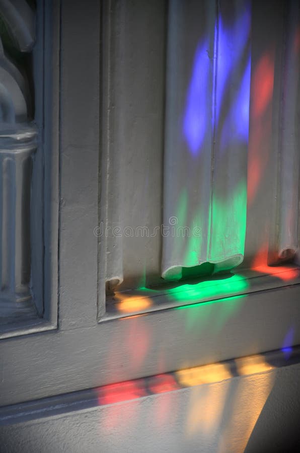 Refraction from Stained Glassed Stock Photo - Image of refraction ...