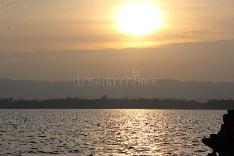 Refraction at Sunrise & Sunset Stock Photo - Image of sunset ...