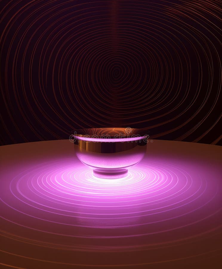 Refraction of Triadic Moire Reflection of a Purple Light Generative AI ...