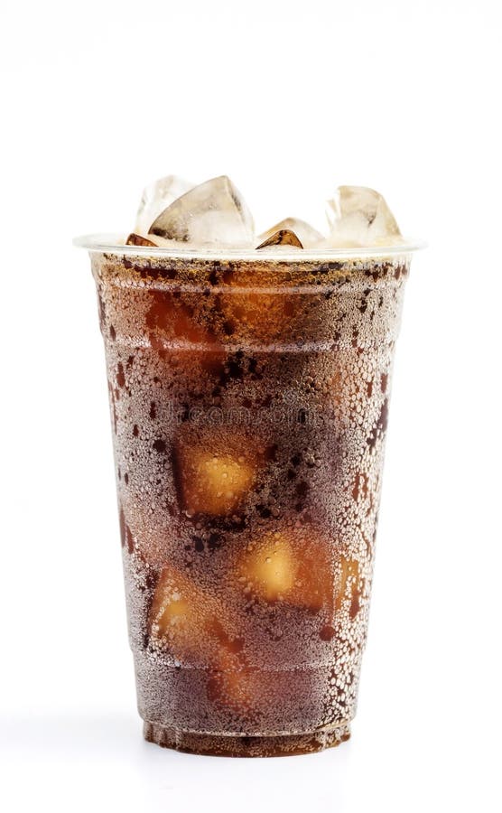 Refresco Gaseoso Gaseoso Helado Con Fondo Blanco Imagen de archivo ...