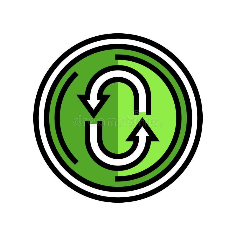 Refresh Arrow Color Icon Vector Illustration Stock Vector ...