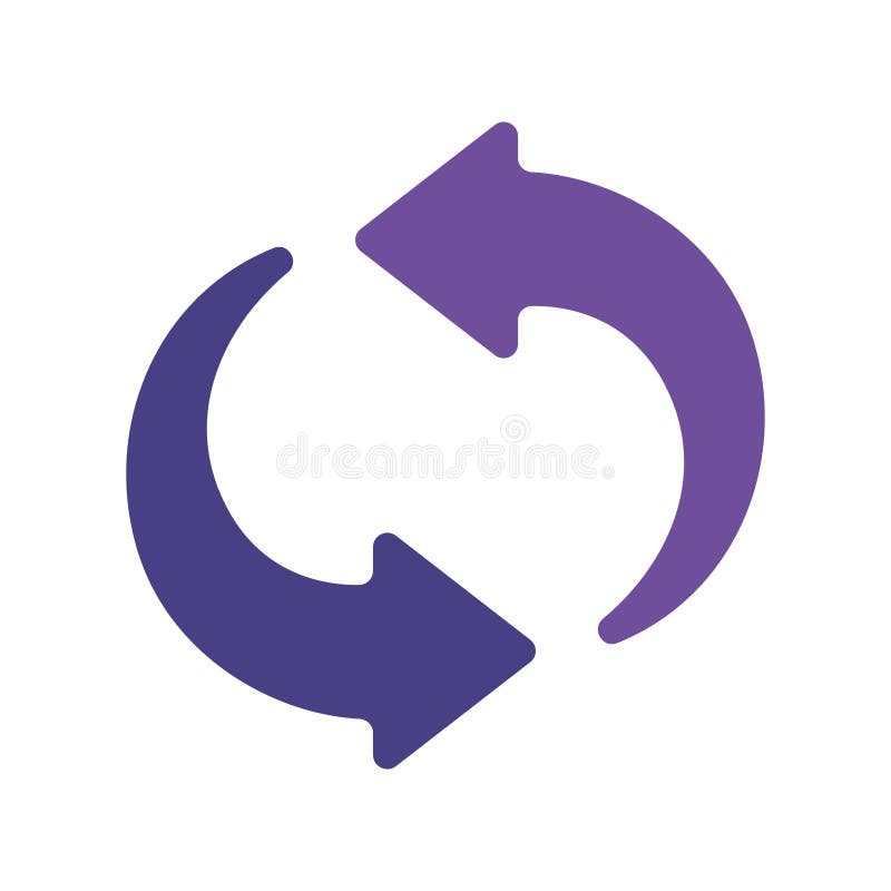 Refresh Arrow Flat Style Icon Vector Design Stock Vector - Illustration ...
