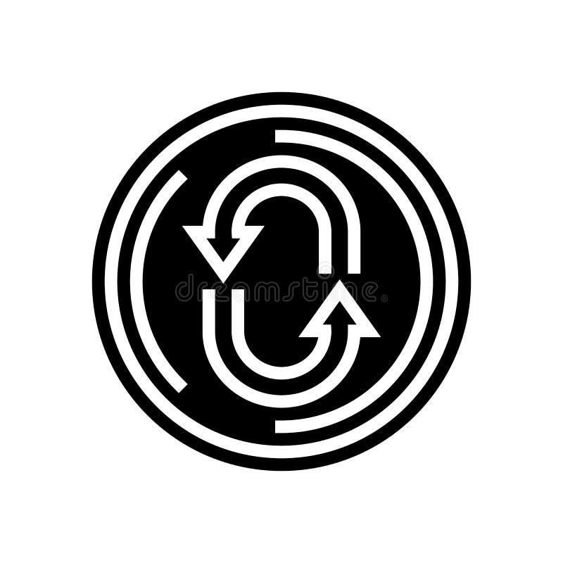 Refresh Arrow Glyph Icon Vector Illustration Stock Illustration ...