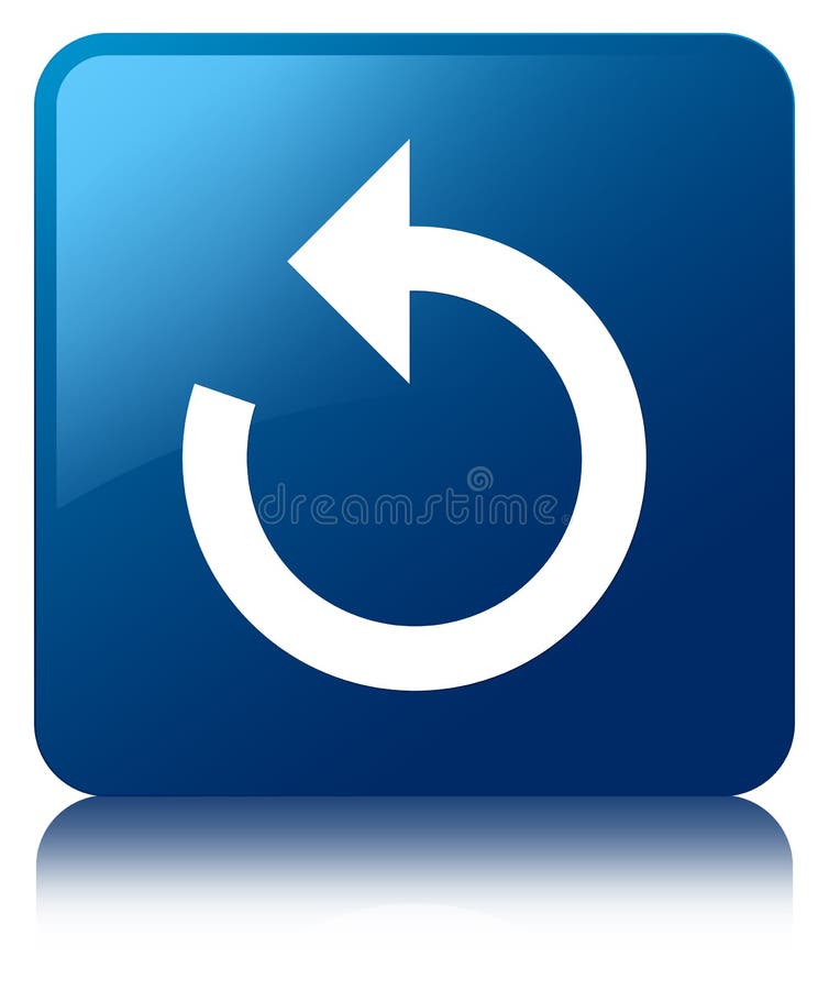 Refresh Arrow Icon Blue Square Button Stock Illustration - Illustration ...