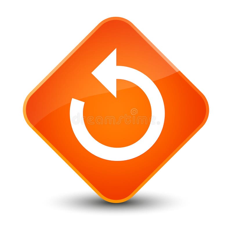 Refresh Arrow Icon Elegant Orange Diamond Button Stock Illustration ...