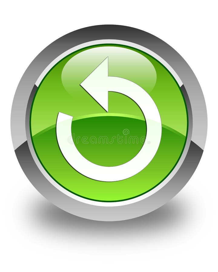 Refresh Arrow Icon Glossy Green Round Button Stock Illustration ...