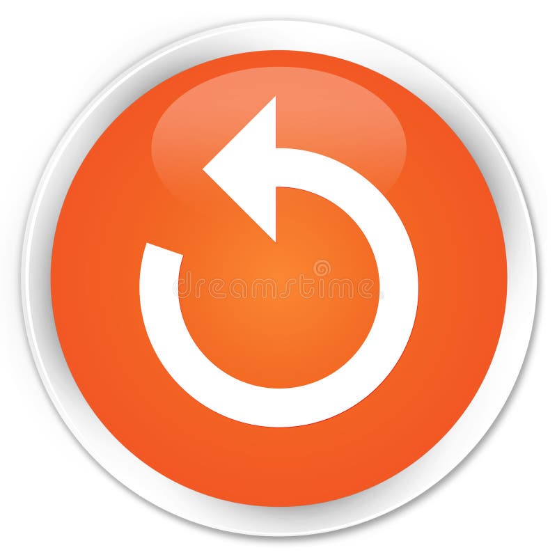 Refresh Arrow Icon Premium Orange Round Button Stock Illustration ...