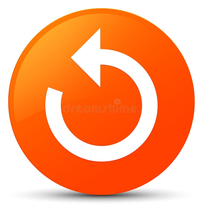 Refresh Arrow Icon Orange Round Button Stock Illustration ...