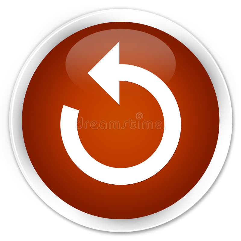 Refresh Arrow Icon Premium Brown Round Button Stock Illustration ...