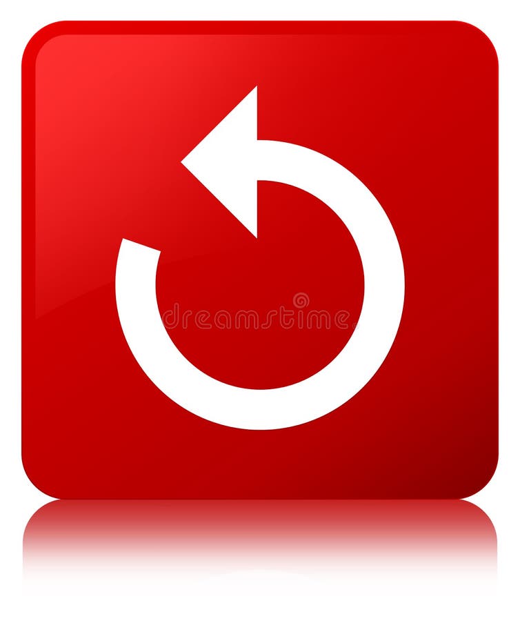 Refresh Arrow Icon Red Square Button Stock Illustration - Illustration ...