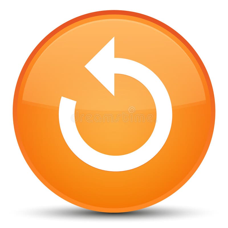 Refresh Arrow Icon Special Orange Round Button Stock Illustration ...