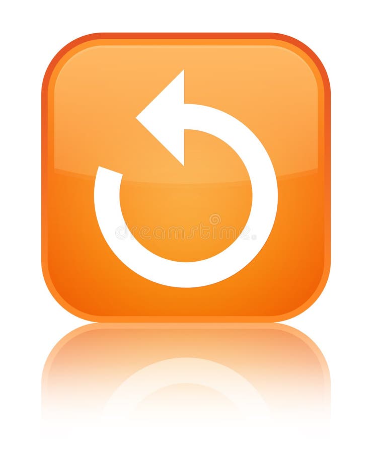 Refresh Arrow Icon Special Orange Square Button Stock Illustration ...