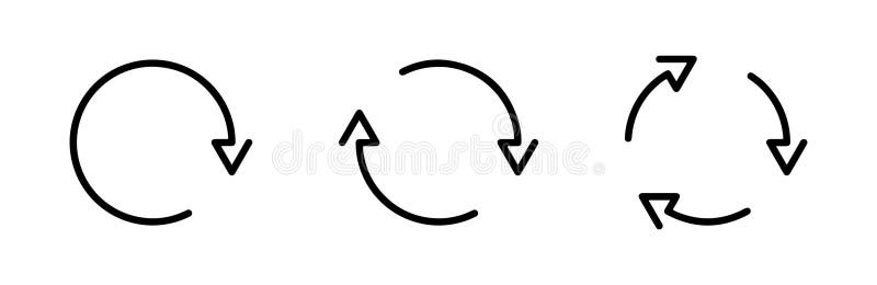 Refresh Arrow Icons. Reload Icons Stock Vector - Illustration of right ...