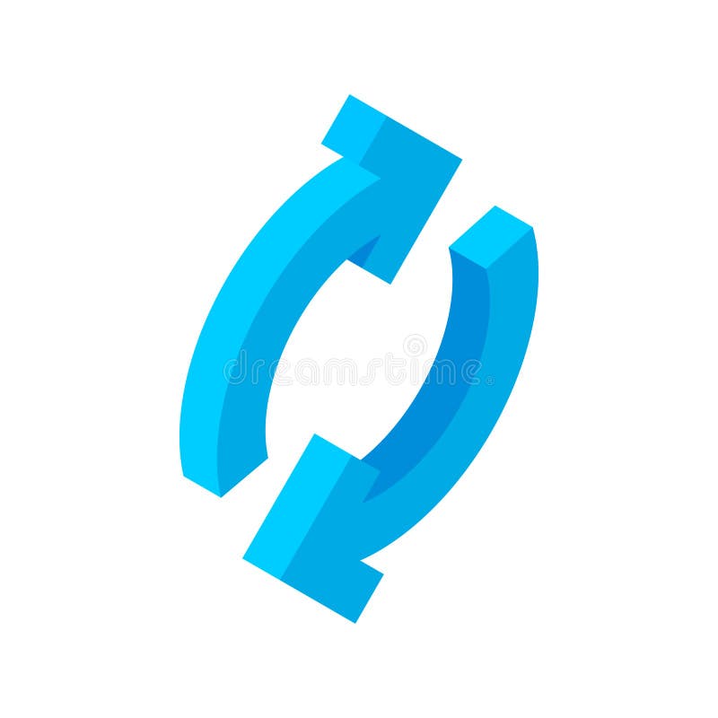 Refresh Arrow Isometric 3d Icon Stock Vector - Illustration of arrow ...