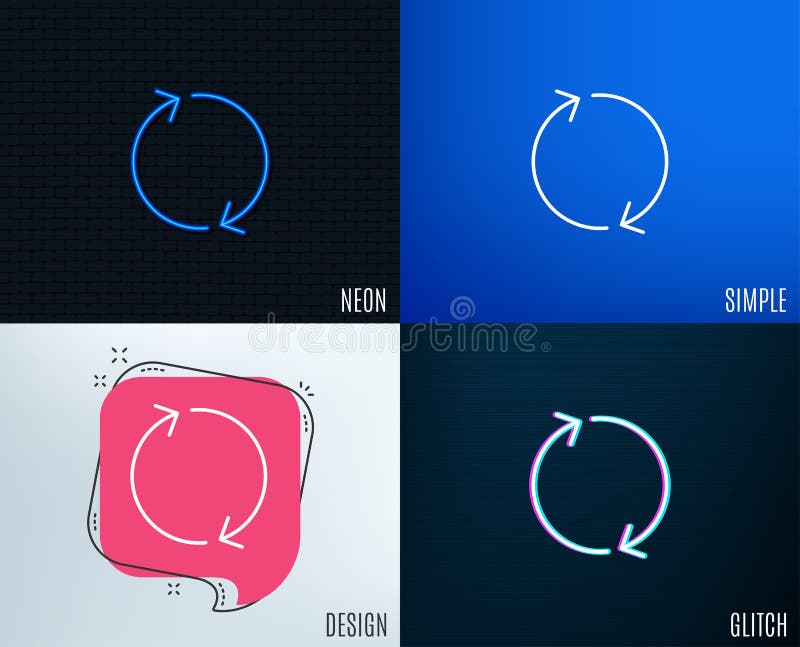 Refresh Arrow Line Icon. Rotation Arrowhead. Stock Vector ...