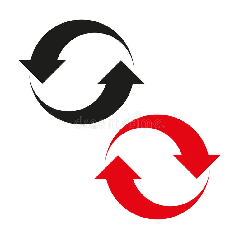 Refresh Arrows Icon. Sync Cycle Symbol. Circular Motion Vector. Update Process Emblem Stock ...