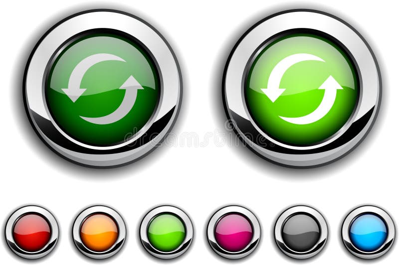 Refresh button. stock vector. Illustration of icon, arrows - 14474273