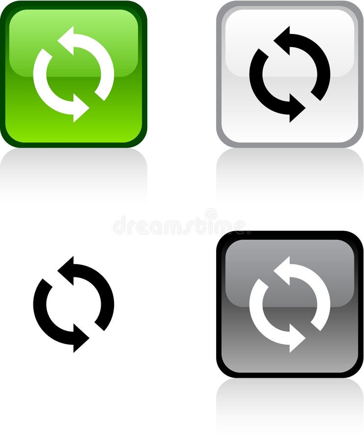 Refresh button. stock vector. Illustration of icon, arrows - 14474273