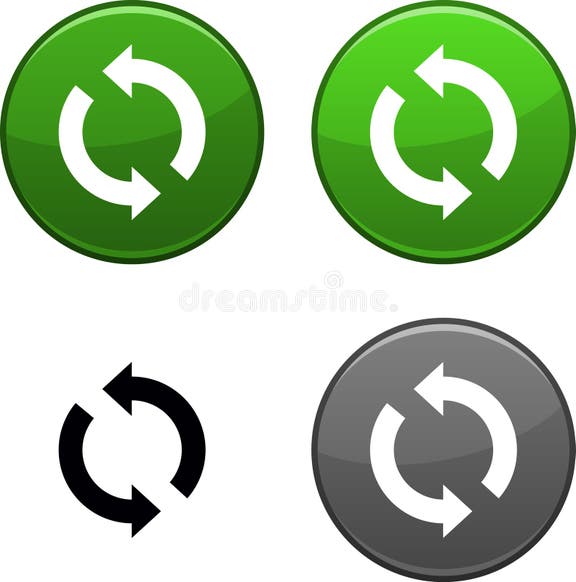 Refresh button. stock vector. Illustration of round, buttons - 14512764