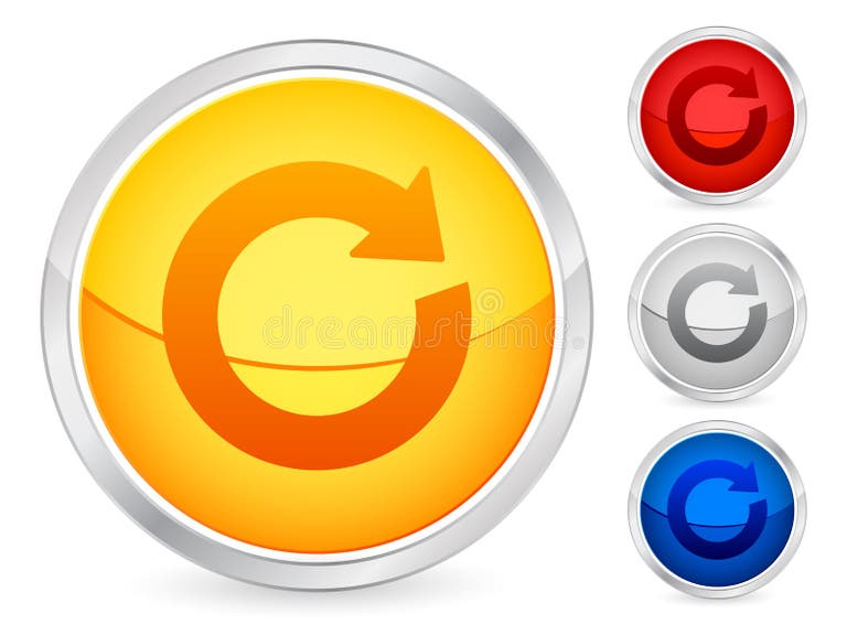 Refresh button stock vector. Illustration of button, shape - 8295041