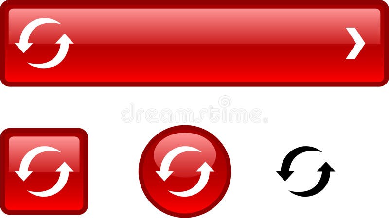 Refresh button set. stock vector. Illustration of badge - 13014786