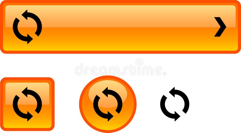Refresh button set. stock vector. Illustration of glass - 13368220