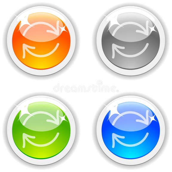 Refresh buttons. stock vector. Illustration of orange - 9166435
