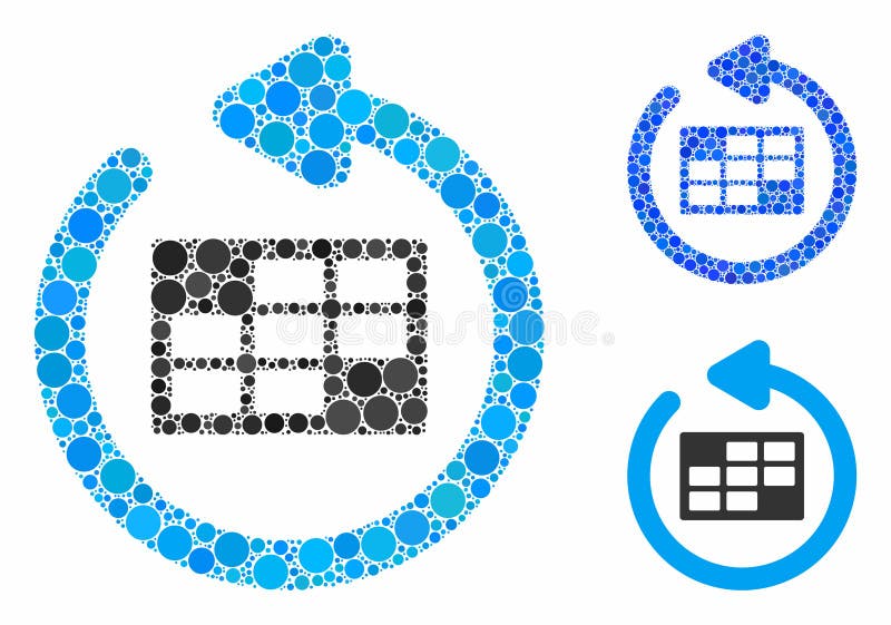 Refresh Calendar Table Composition Icon of Spheric Items Stock Vector ...