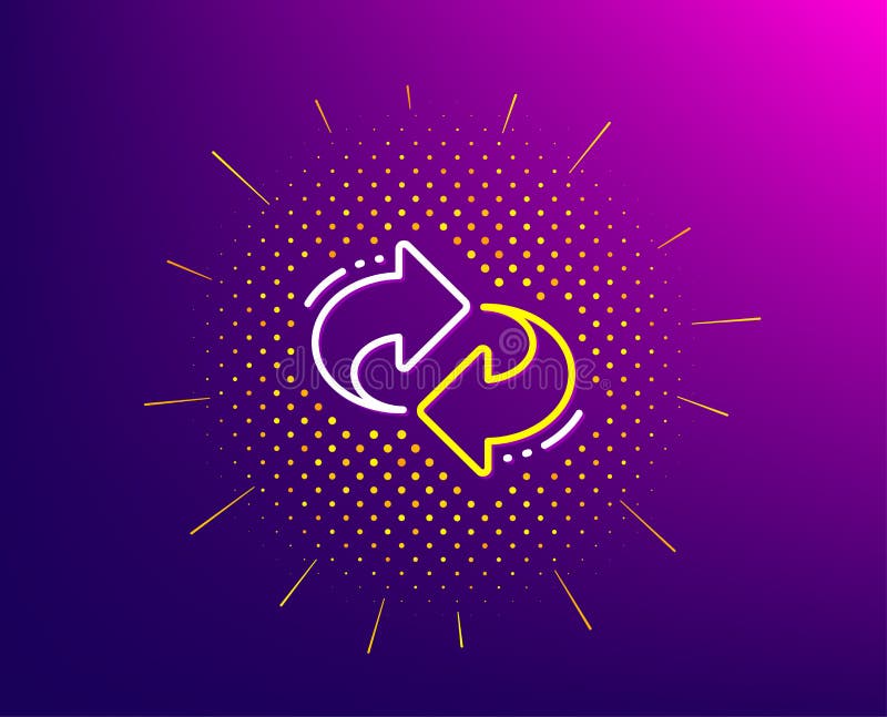 Refresh, Change Arrow Line Icon. Rotation Arrowhead. Vector Stock Vector - Illustration of ...