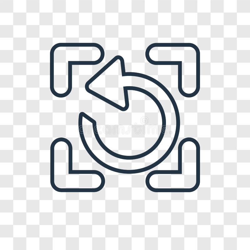 Refresh Concept Vector Linear Icon Isolated on Transparent Background ...