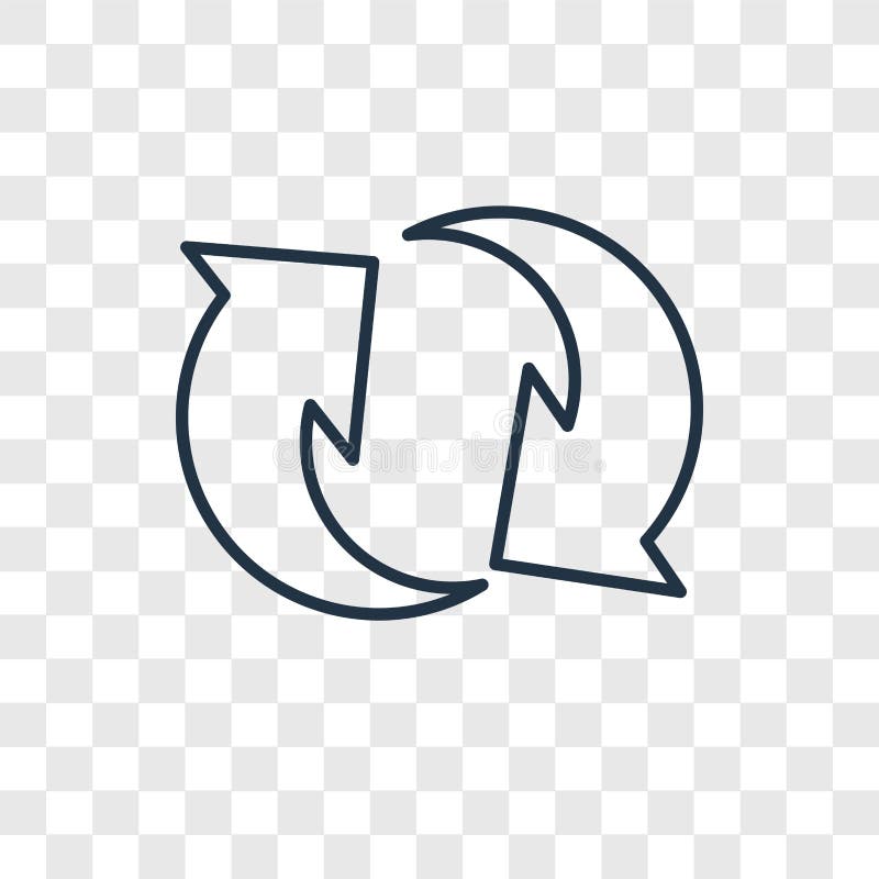 Refresh Concept Vector Linear Icon Isolated on Transparent Background ...