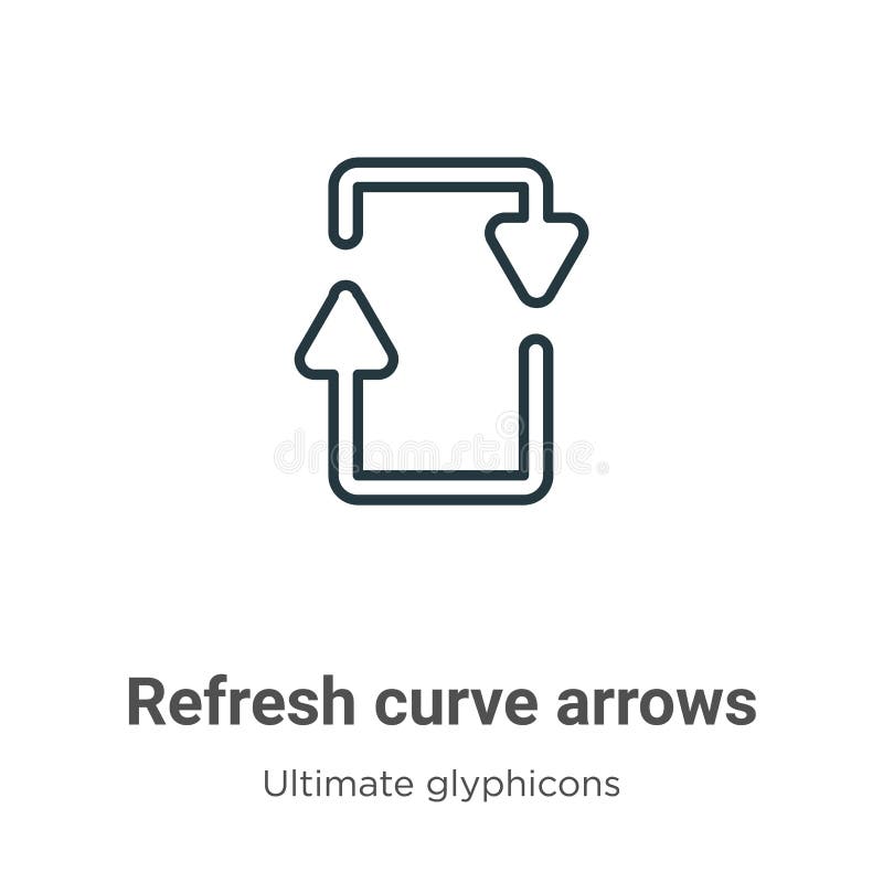 Refresh Curve Arrows Concept Vector Linear Icon Isolated on Tran Stock ... Refresh Curve Arrows Concept Vector Linear Icon Isolated on Tran Stock ...