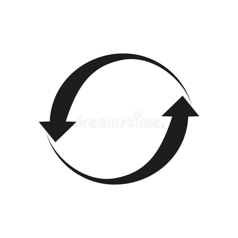 Refresh data icon stock vector. Illustration of glyph - 109332347