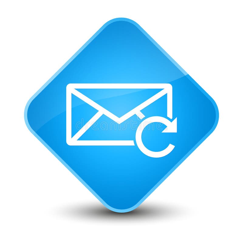 Refresh Email Icon Elegant Cyan Blue Diamond Button Stock Illustration ...