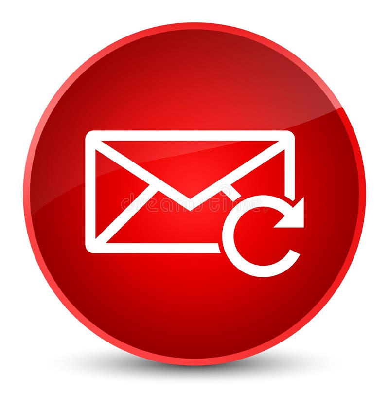 Refresh Email Icon Elegant Red Round Button Stock Illustration ...